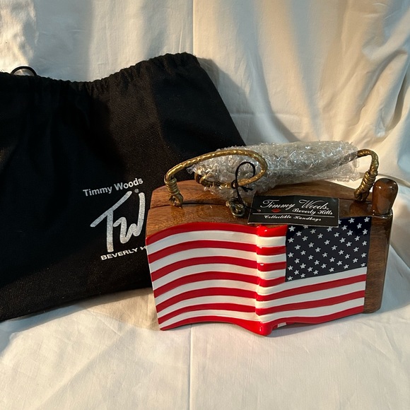 Timmy Woods | Bags | Timmy Woods Beverly Hills Wood America Flag God ...